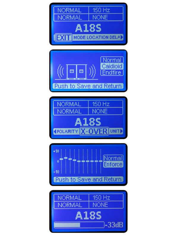 A18S - 18-inch Active Subwoofer with DSP & LCD Screen